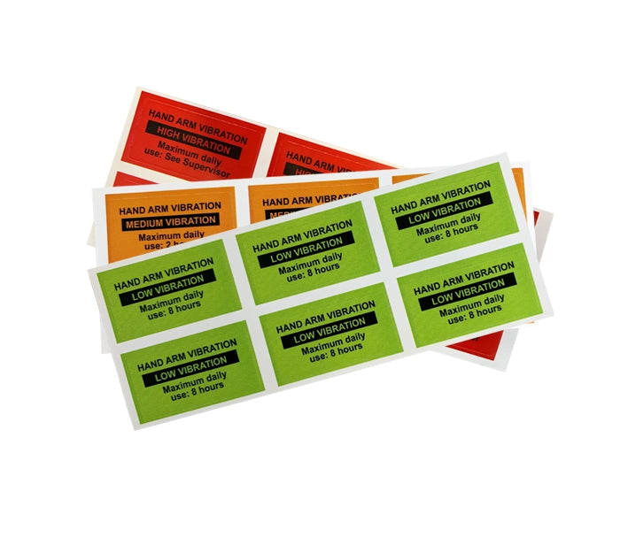 Hand-Arm Vibration Warning Labels, Multi Pack Of 60 – HavControl